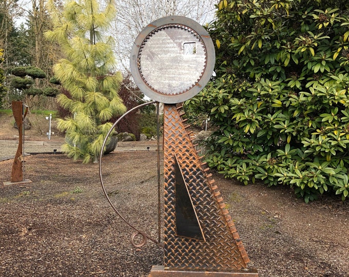 Modern Abstract Metal Outdoor Garden Sculpture by Cristi Mason-rivera ...