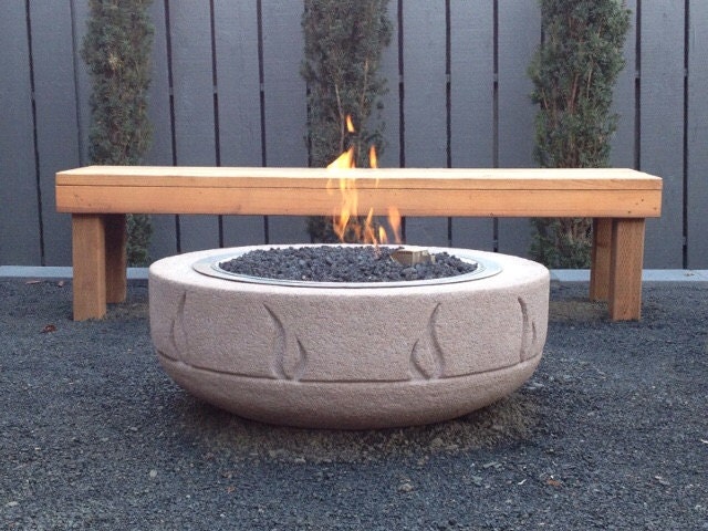 Concrete Firepit Wood or Gas Burning (firepot) Hand-carved by Joe ...