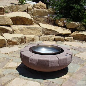 Custom Concrete Outdoor Firepit (firepot) Hand-carved by Joe Rivera ...