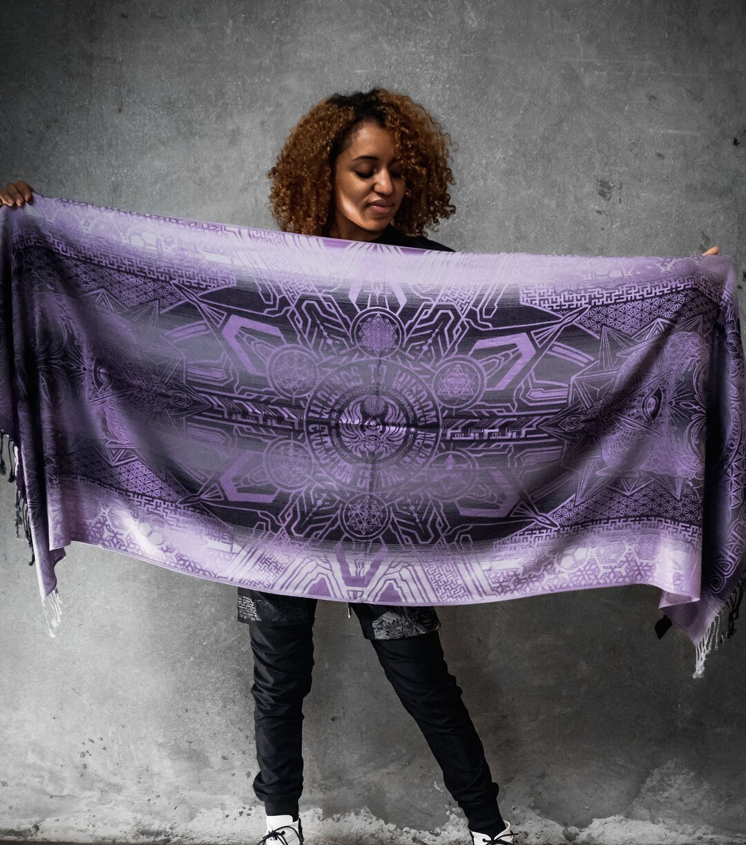 WOUNDS TO WISDOM • Yantrart X Rage Nation • Purple Gradient Shawl ...
