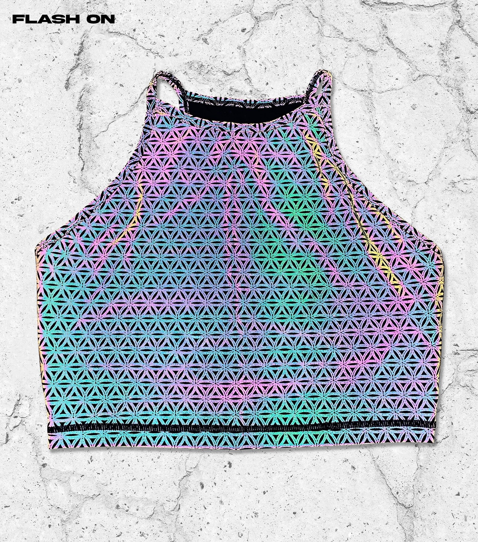 CHROMATIC SEQUENCE Reflective Crop Top / Clothing / - Etsy