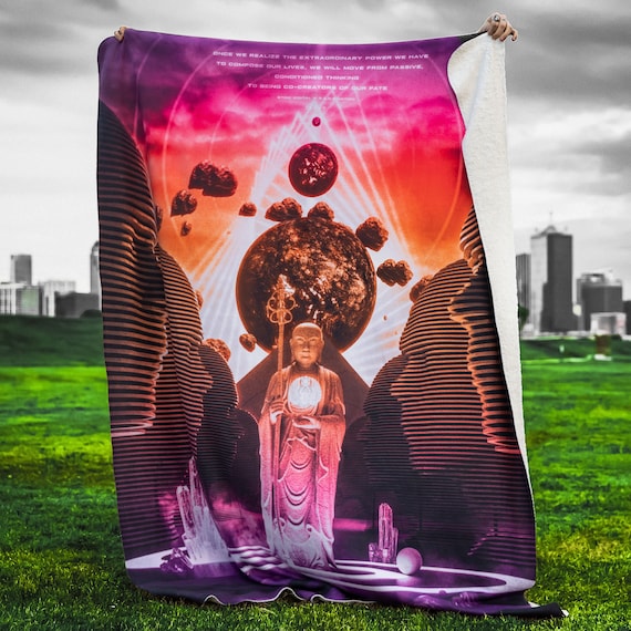 MONOMYTH STOIC DIGITAL Sherpa Blanket / Blankets and - Etsy