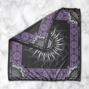 PROTECTED BY INTENT • Purple Haze Double-sided Bandana / Festival ...