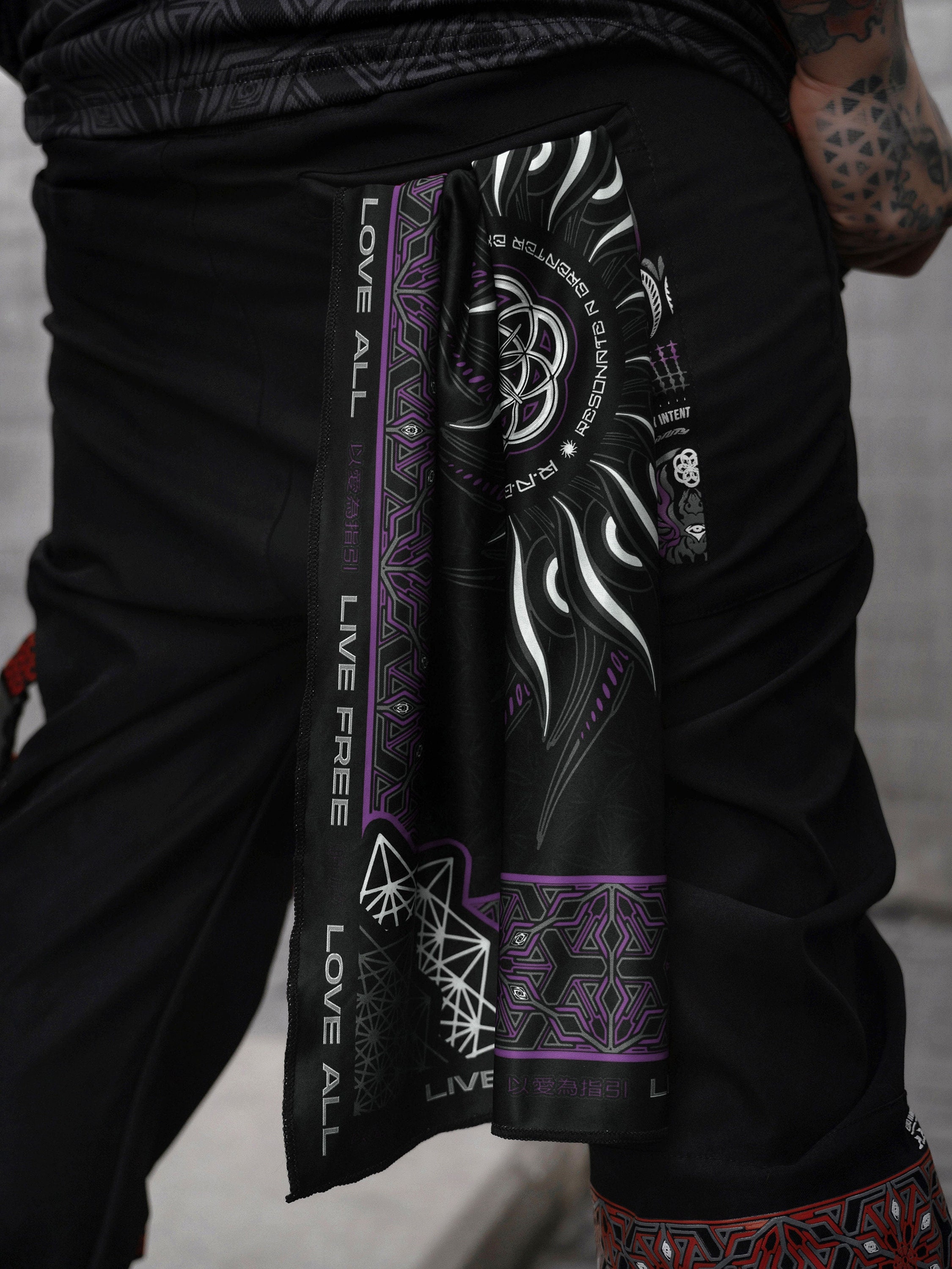 PROTECTED BY INTENT • Purple Haze Double-sided Bandana / Festival ...