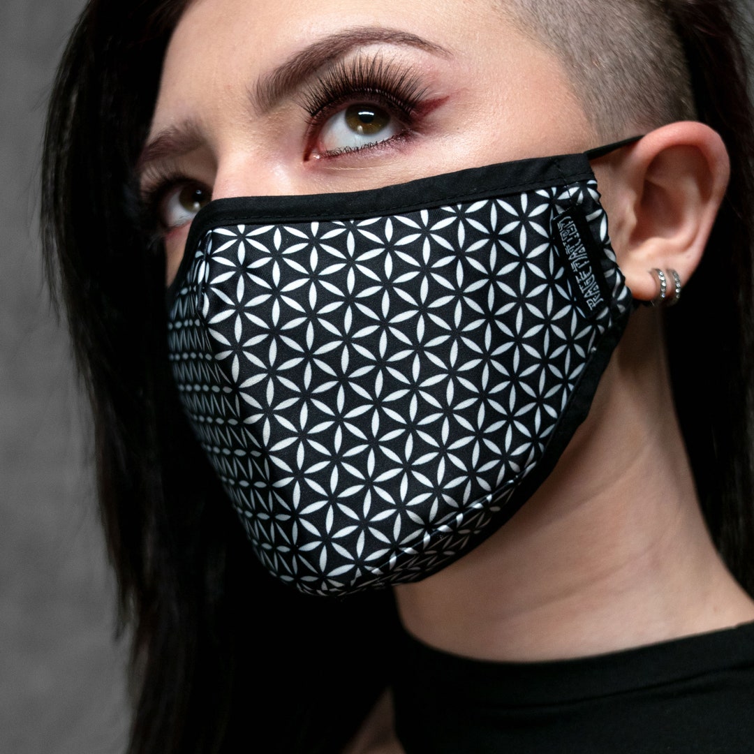 SEED OF LIFE • Satin Face Mask + Filters / Face Mask / Face Mask ...