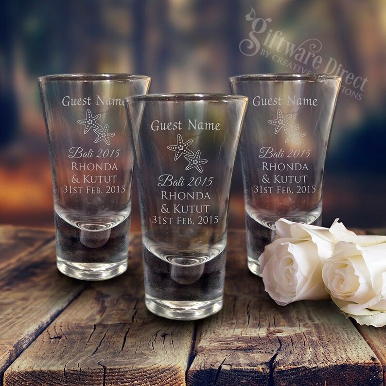 25x 60ml Engraved Deluxe Shot Glasses With BOXES Personalised - Etsy