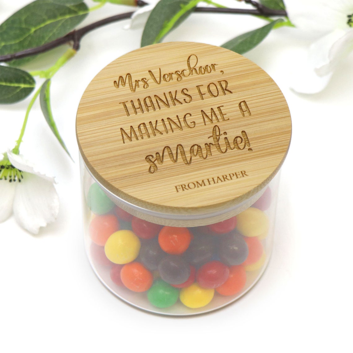 Engraved Teachers Smartie Jar End of Term Gift - Teachers End of Year ...