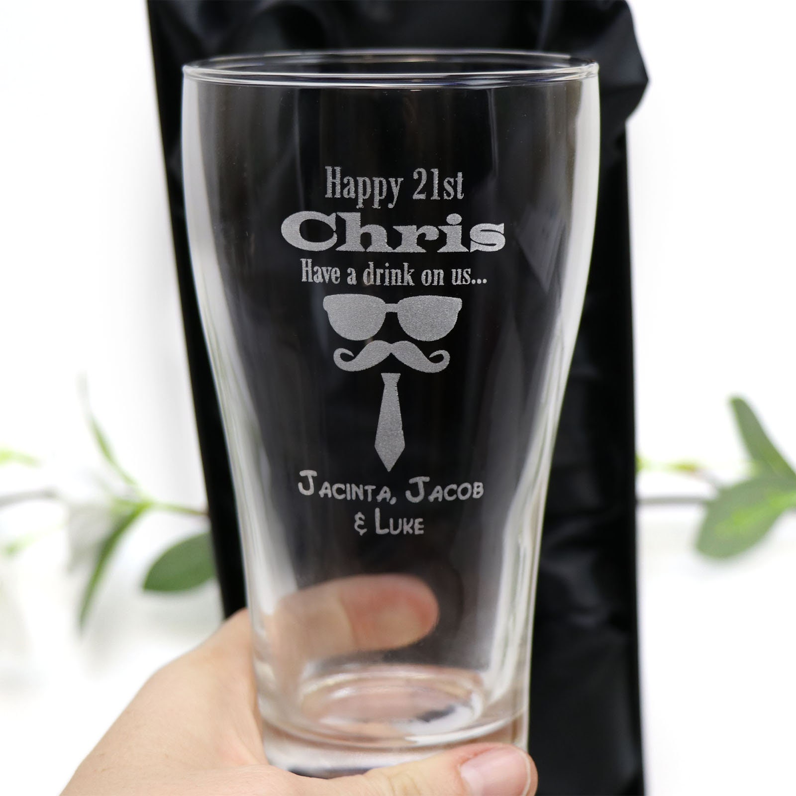Personalised Engraved Birthday Conical Beer Glass 425ml Gift | Etsy