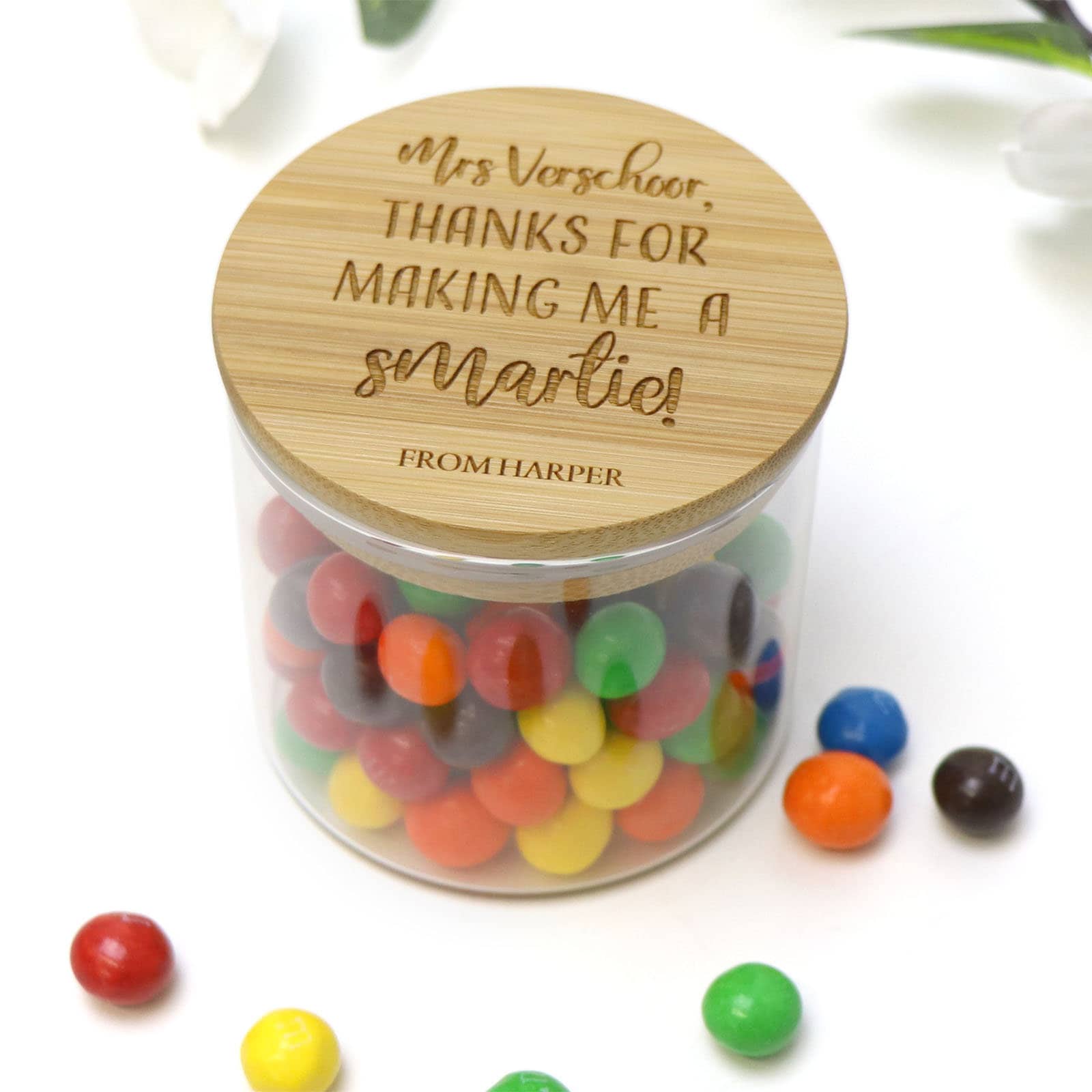 Engraved Teachers Smartie Jar End of Term Gift - Teachers End of Year ...