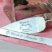 Personalised Engraved Cake Server Wedding Set Knife Engagement - Etsy