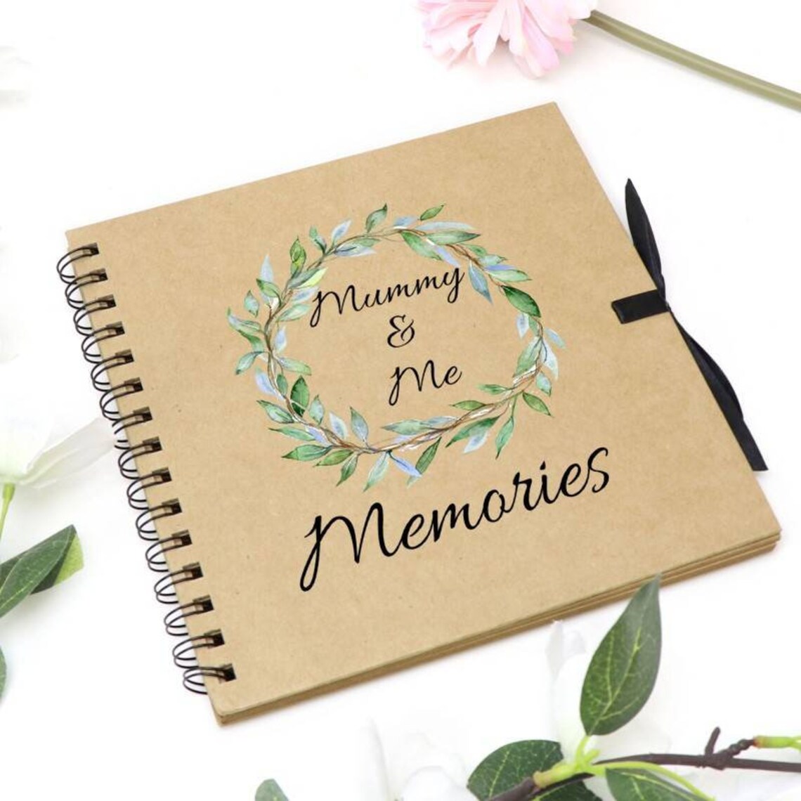 Personalised Memory Photo Album with Brown Cover and Paper | Etsy