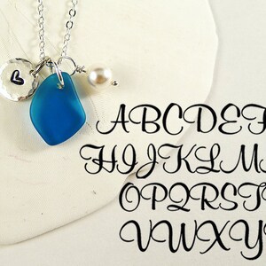 Customized Necklace Personalized Jewelry With Letter With Initial Blue ...