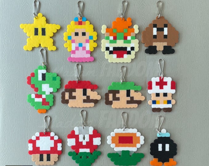 Super Mario Party Favors Zipper Pulls Keychains Charms - Etsy