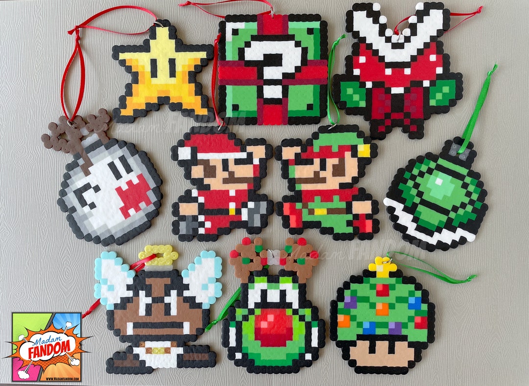 Mario Christmas Ornaments - Gamer Gift - Etsy