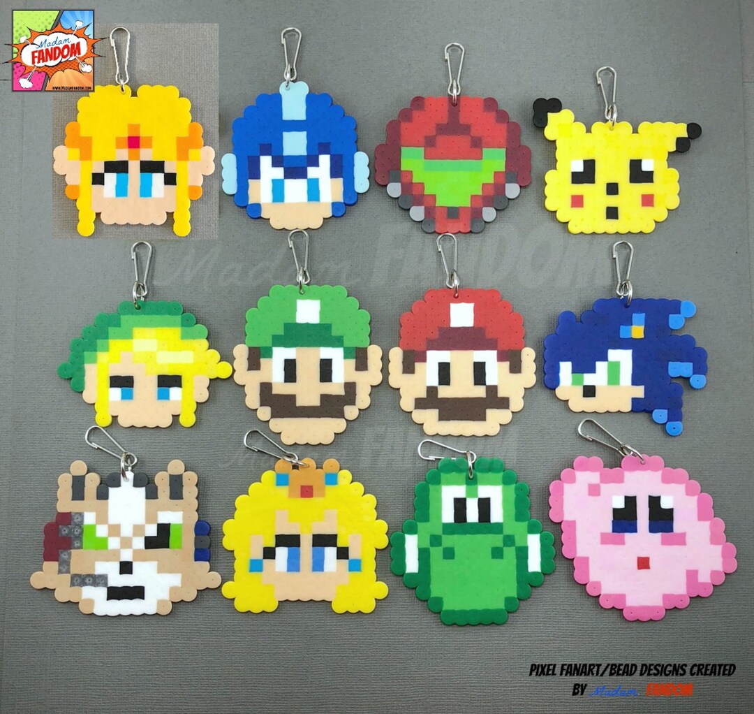 Smash Bros Party Favors Zipper Pulls - HANDMADE Smash Bros Party Gifts ...
