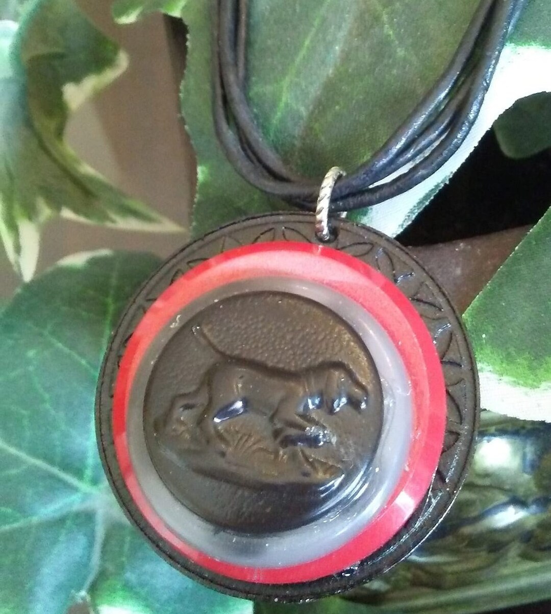 A Favorite Hunting Dog Stacked Button Pendant Necklace - Upcycled ...