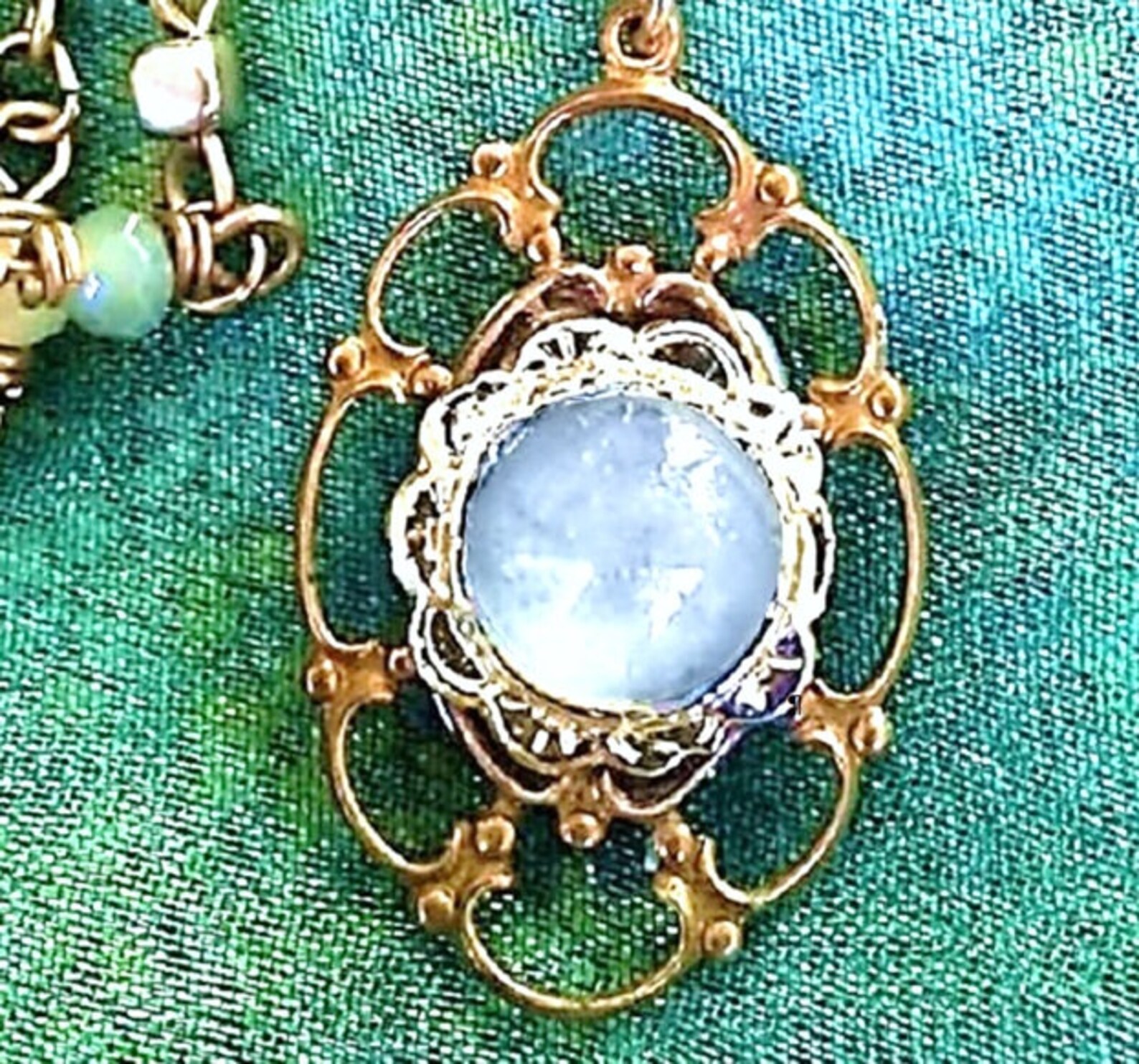 Unique Reversible Vintage Pointer Dog Intaglio Charm Necklace - Two ...