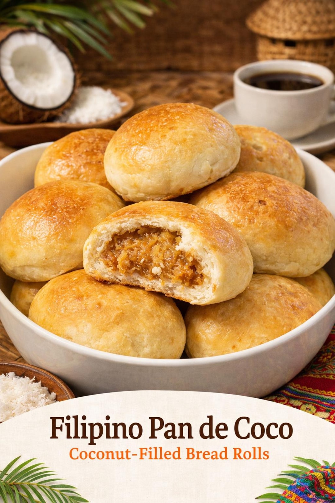 Filipino Pan De Coco – Sweet Coconut Bread Rolls - Etsy