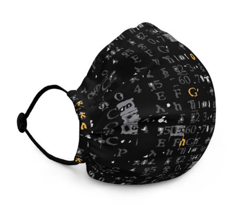Premium Face Mask, Ethiopian Alphabet Mixed Ge'ez Script Face Mask - Etsy