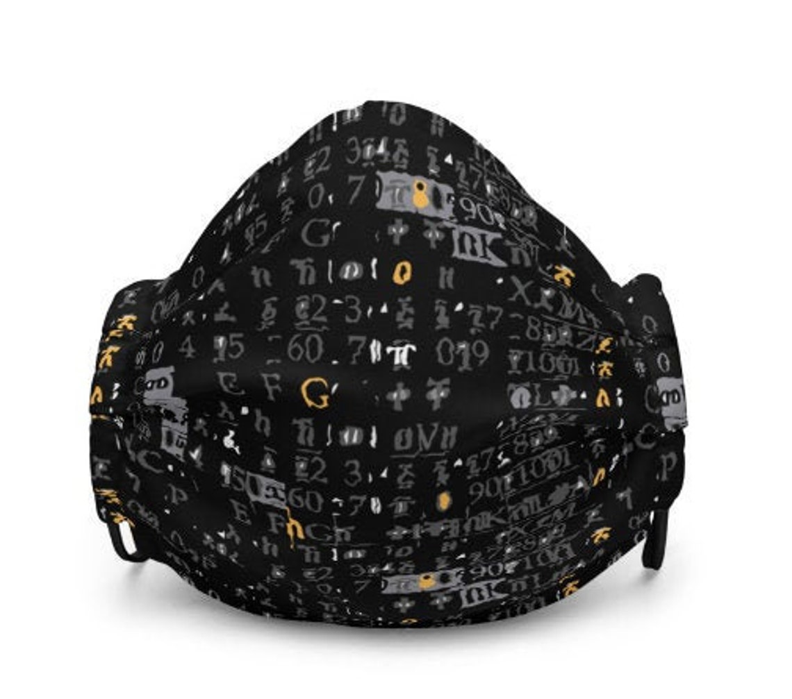 Premium Face Mask, Ethiopian Alphabet Mixed Ge'ez Script Face Mask - Etsy