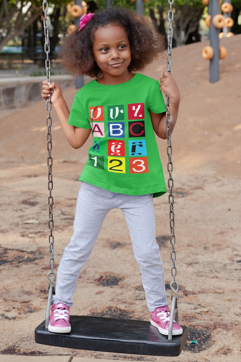 Buy Ha Hu Hi ABC Ethiopian Kids Alphabet Shirt Online in India - Etsy