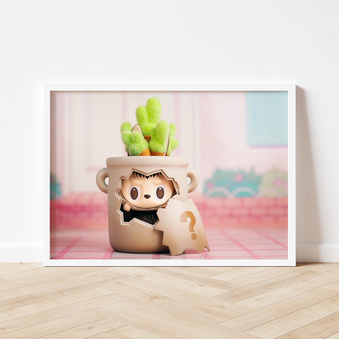 Surprise in the Flower Pot Digital Art File– Toy Photography - Instant ...