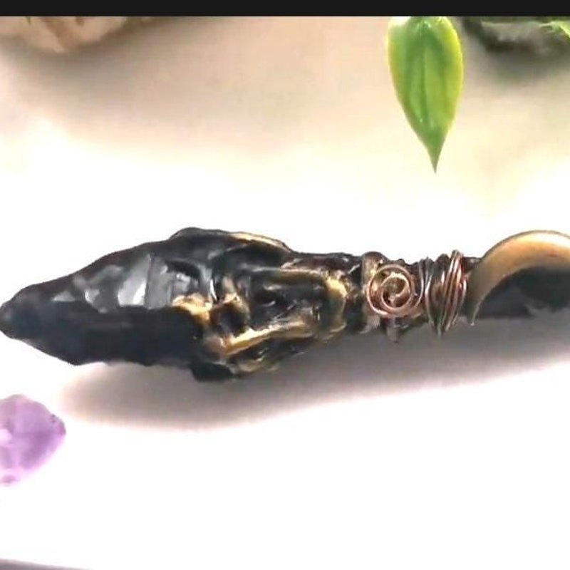 Obsidian Wand - Etsy