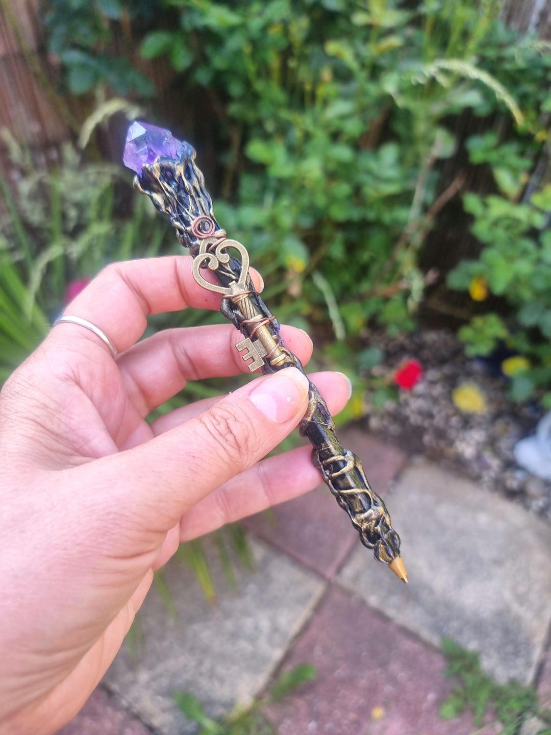 Crystal Wand Pen Crystal Decorative Writing Tools for Witches. Birthday ...