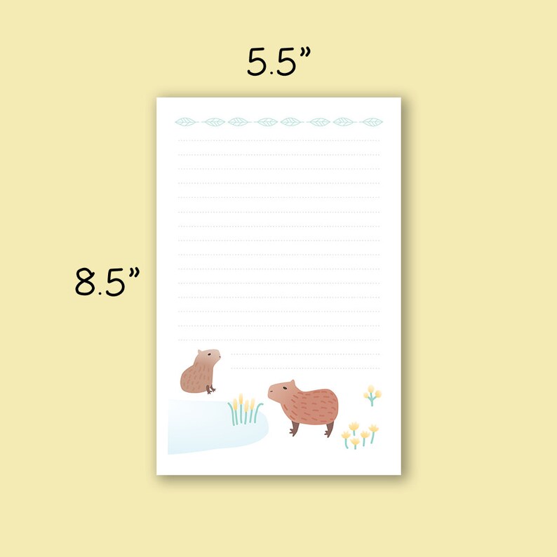 Digital Download Capybara Stationery - Etsy