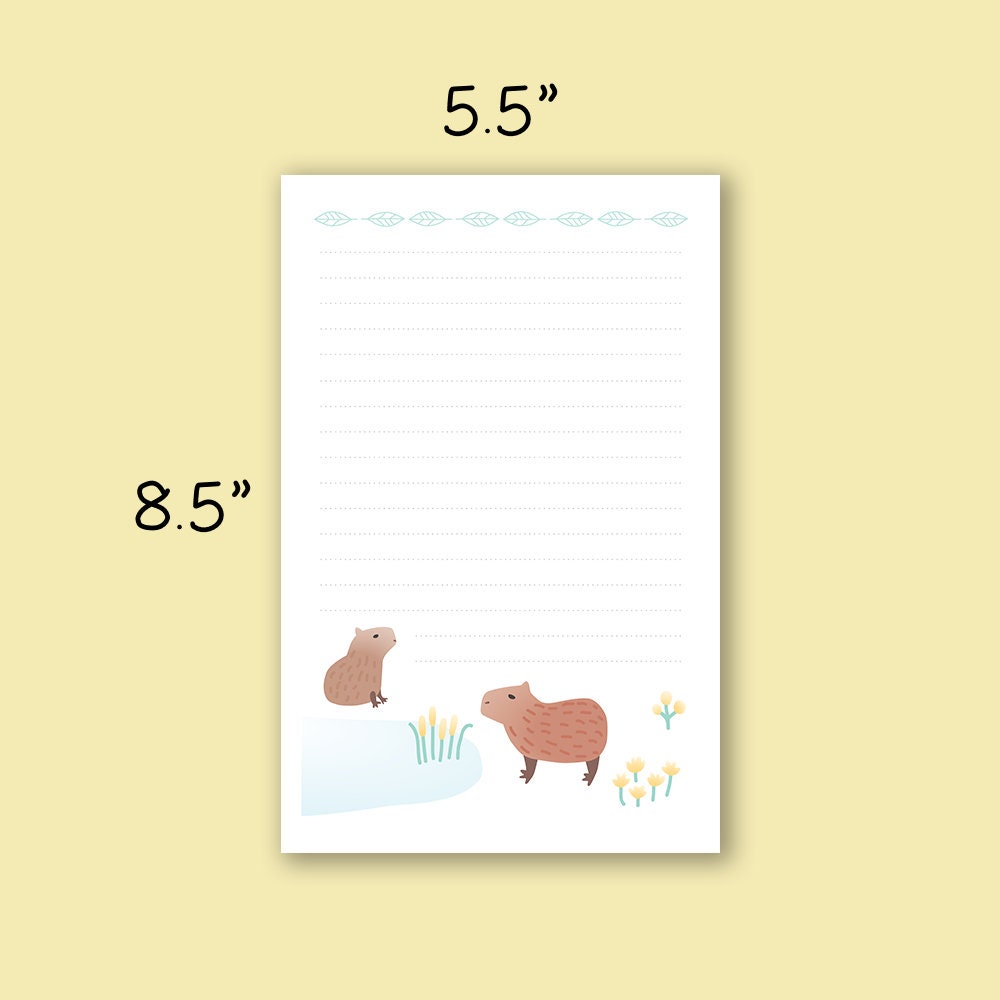 Digital Download Capybara Stationery - Etsy