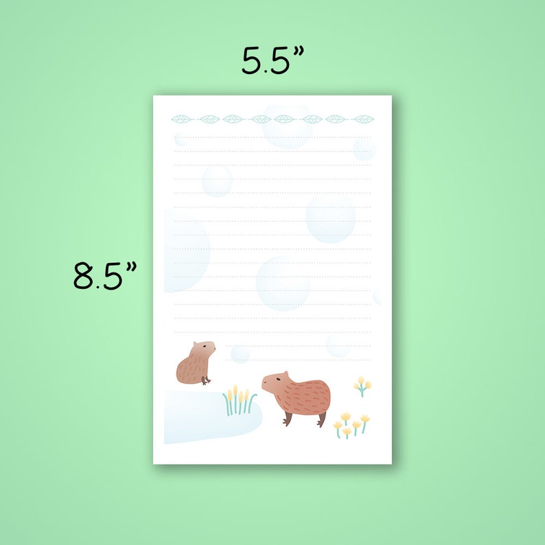 Digital Download - Capybara Stationery - Etsy
