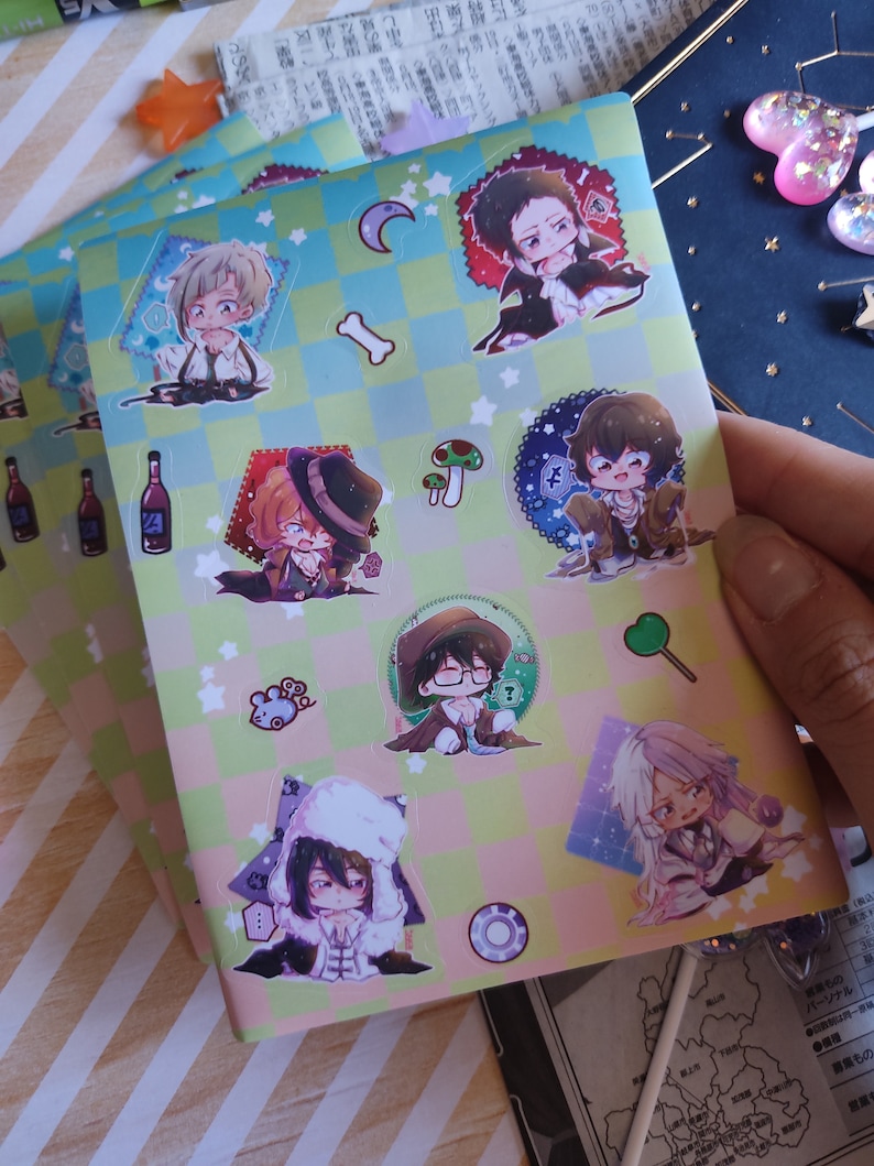 Bungou Stray Dogs Sticker Sheet: BSD Ultra Chibi A6 Vinyl Stickers - Etsy