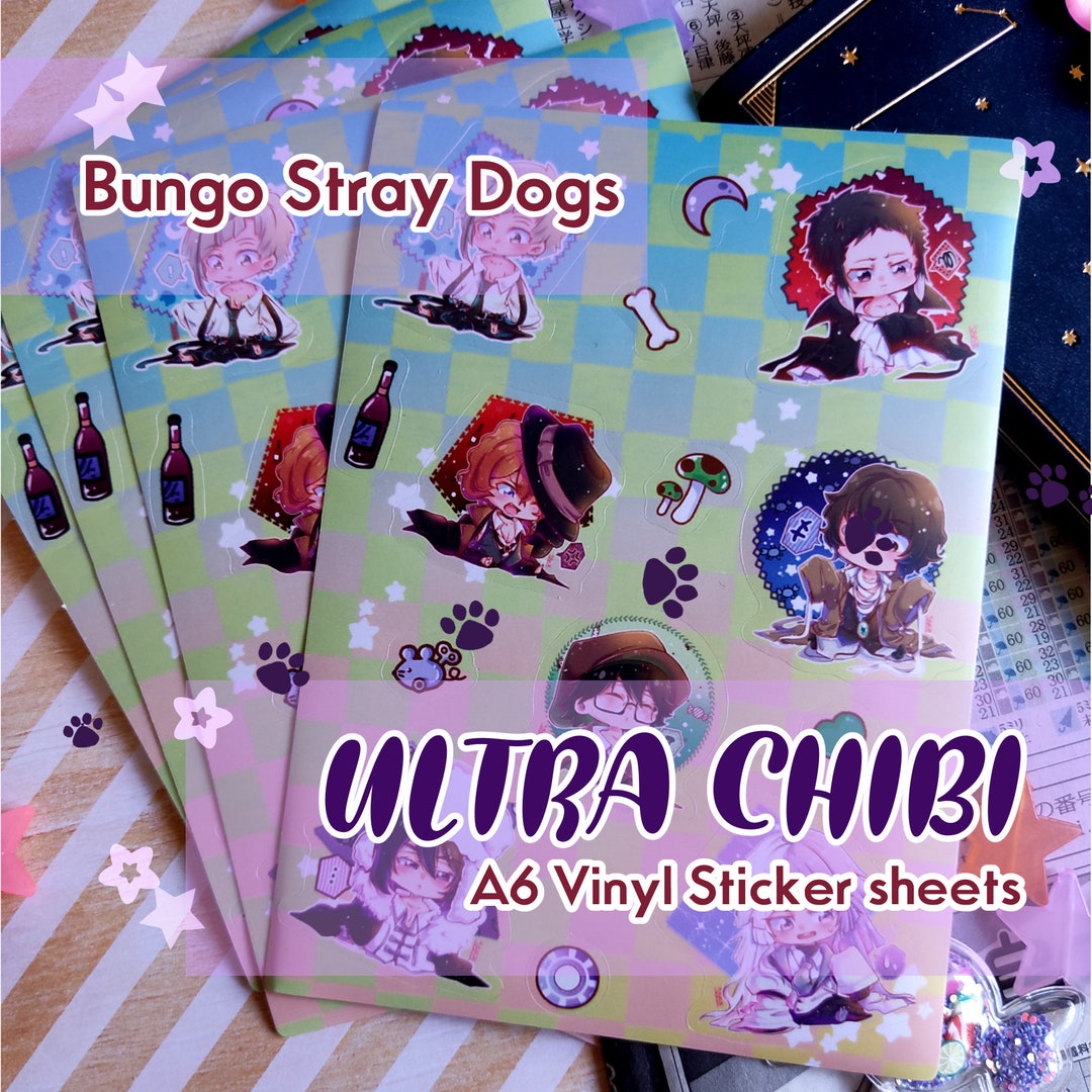Sticker Sheet - Bungou Stray Dogs - Ultra Chibi A6 Vinyl Sticker Sheet ...