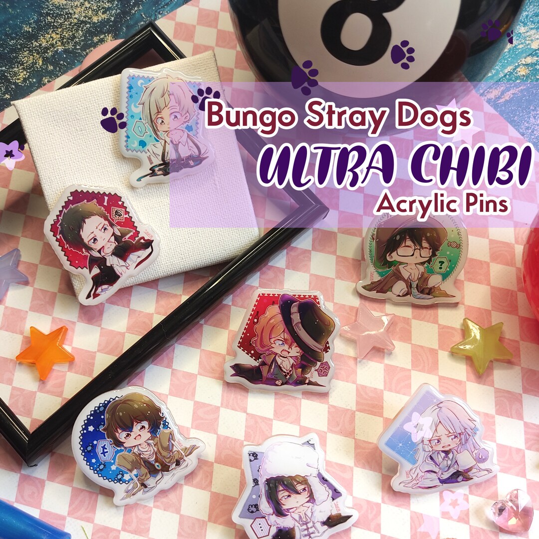 Bungou Stray Dogs Ultra Chibi Acrylic Pins - BSD All Chara Pins - Etsy
