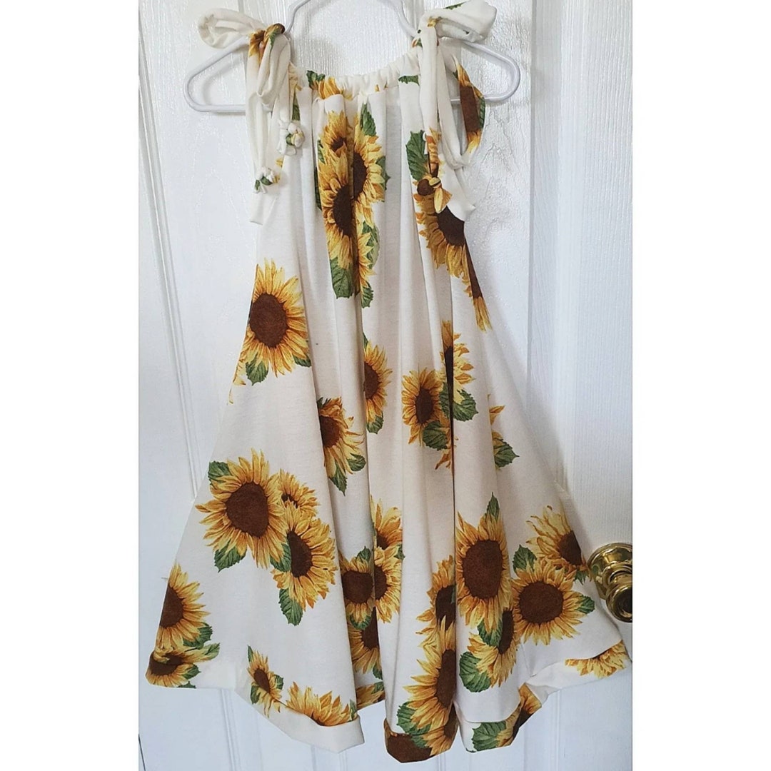 Sunflower Knit, Girls Summer Sun Dress, Girls Outfit, Girls Dress ...