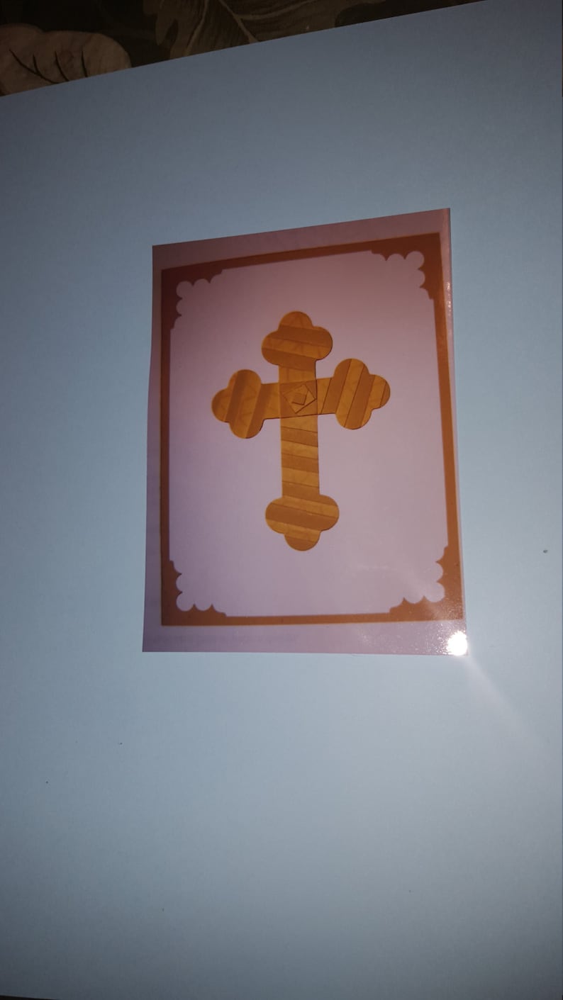 Ornate Cross Iris Folding Kit - Pattern and 6 Card Fronts With Color ...