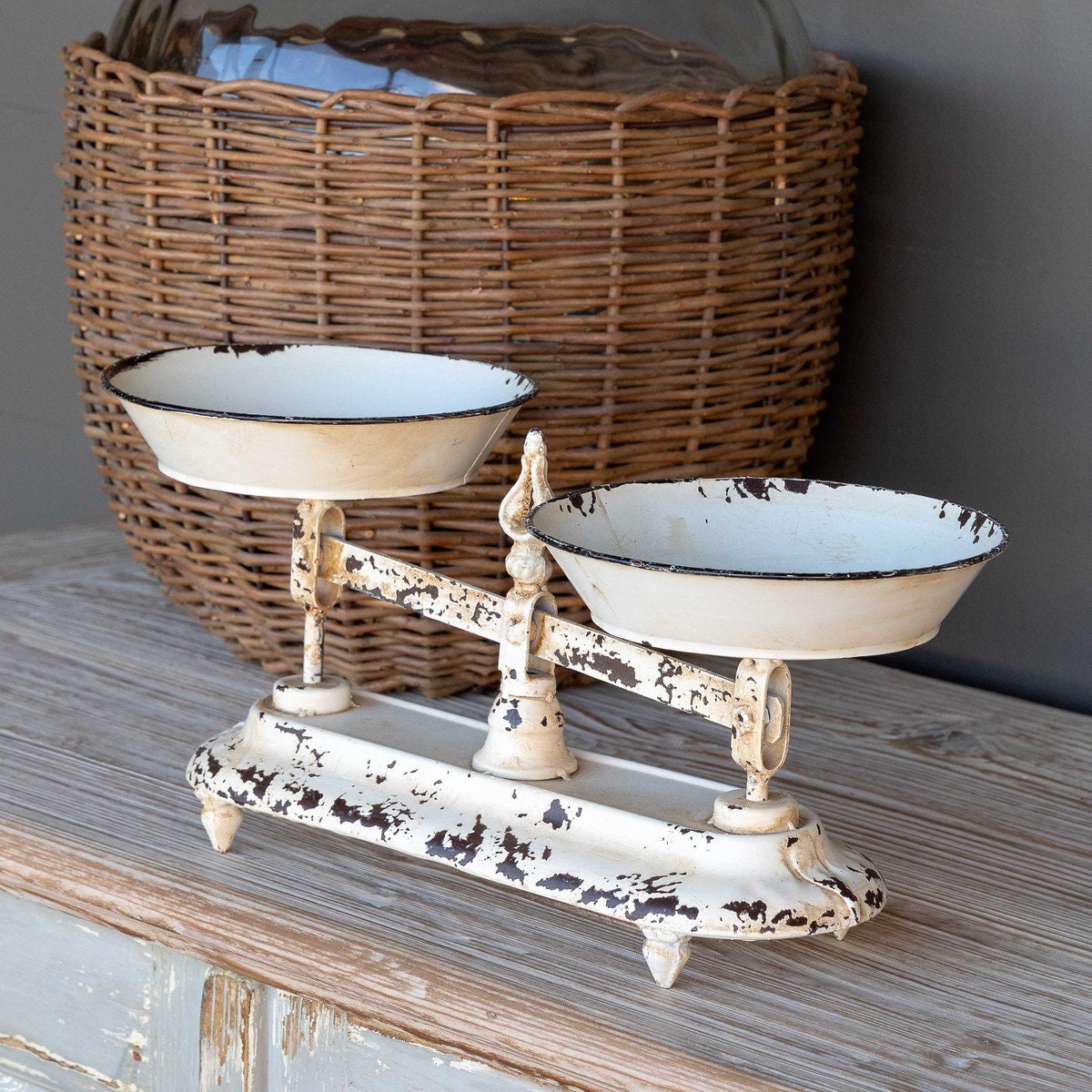 Decorative Counter Scale Farmhouse Antiqued Finish | Etsy