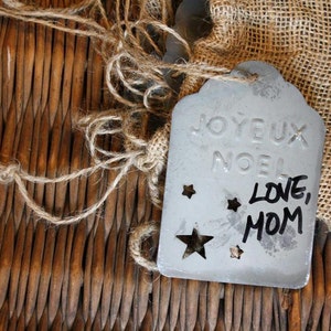 Tin Holiday Gift Tags S/12 - Etsy
