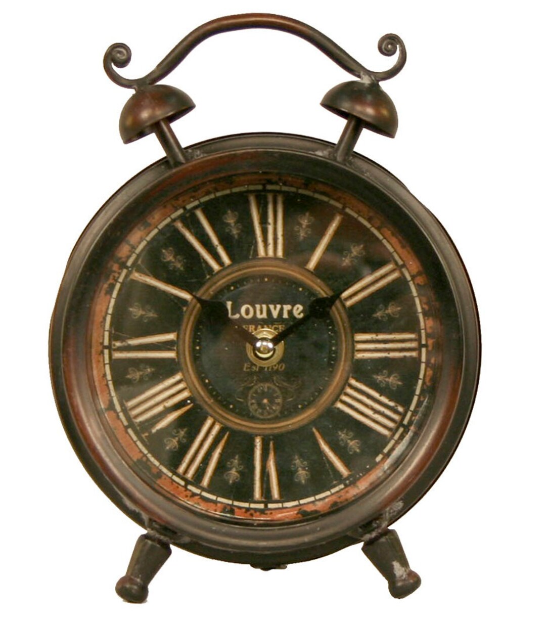 Louvre Round Table Clock 10" Antique Reporduction - Etsy