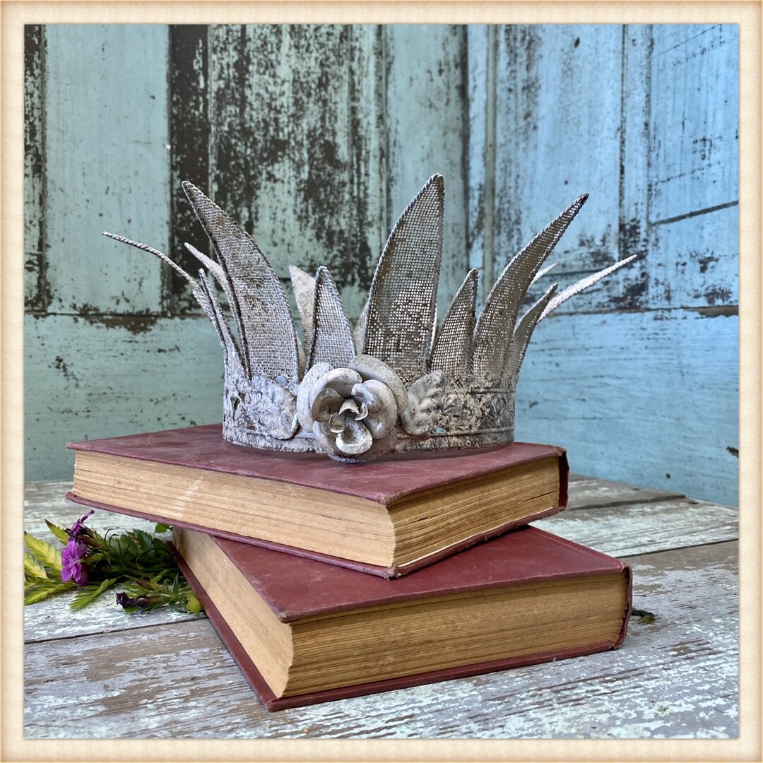 Crown White Metal Mesh Vintage Style, Princess Shabby Chic - Etsy