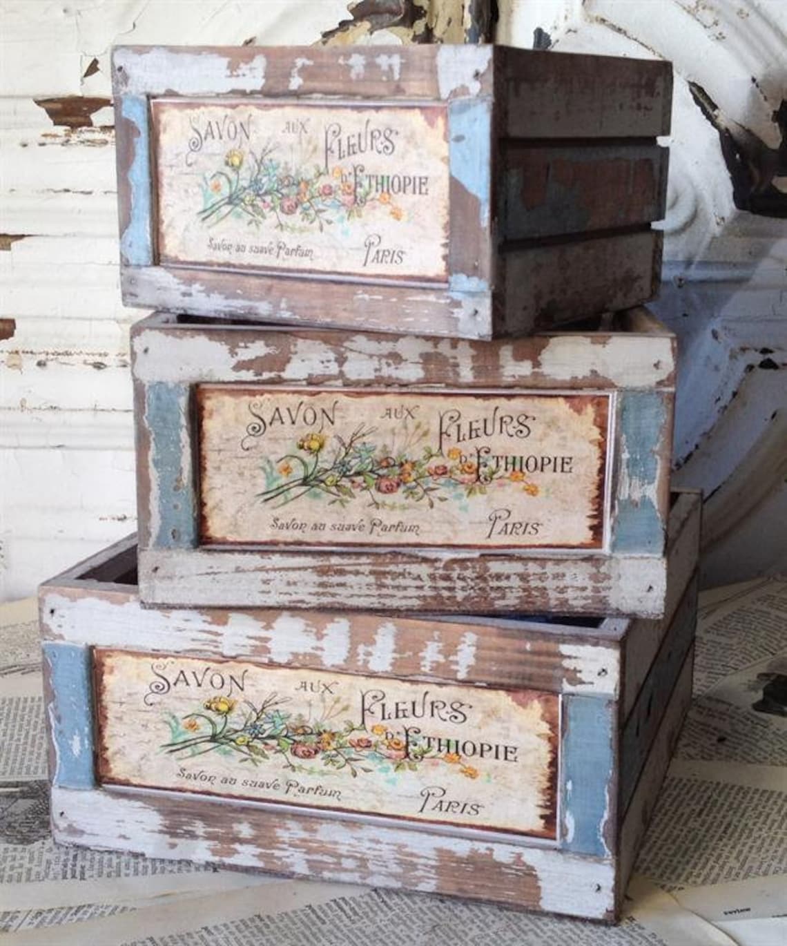 Market Crates Square Planters S/3 | Etsy