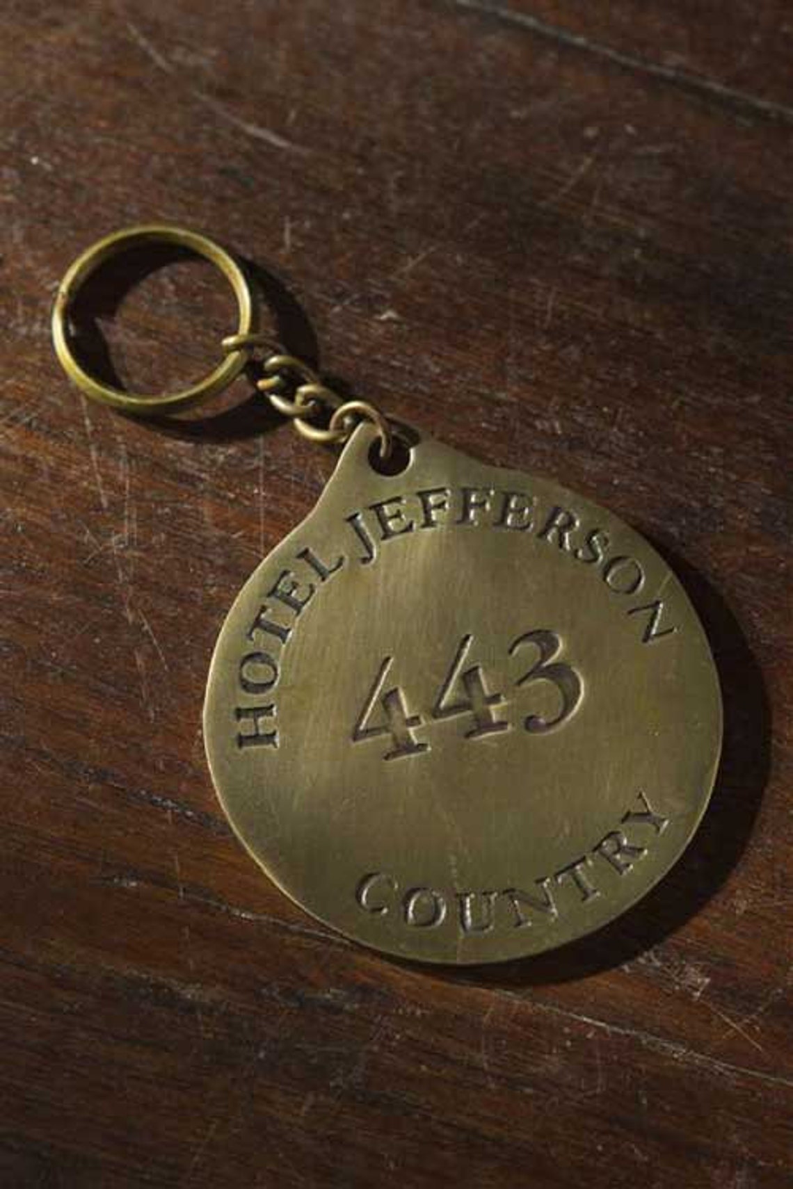 Heavy Solid Antiqued Brass Key Chain Numbers Casino or Dog | Etsy