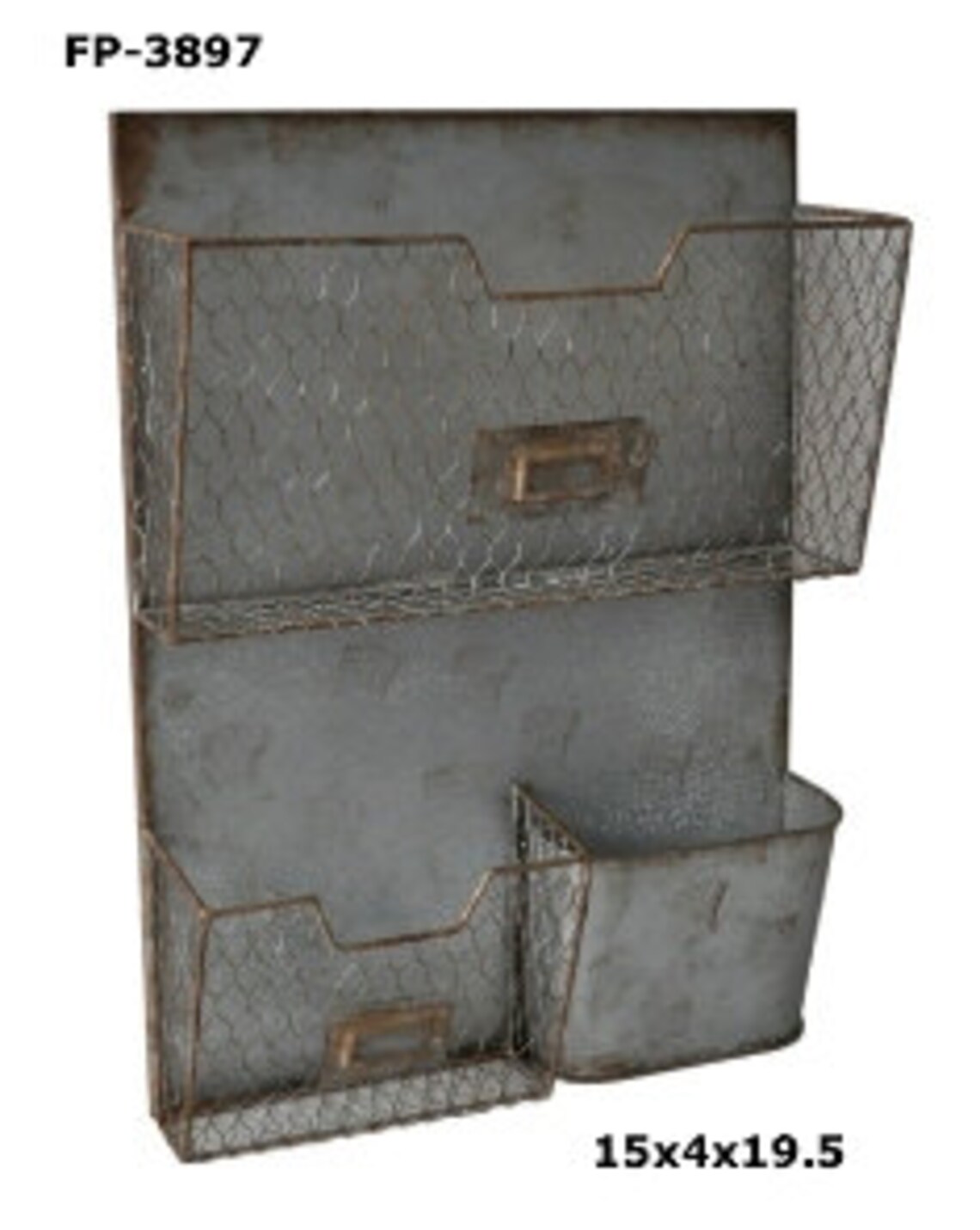 Galvanized Zinc Industrial Metal Wall File Pocket Organizer - Etsy