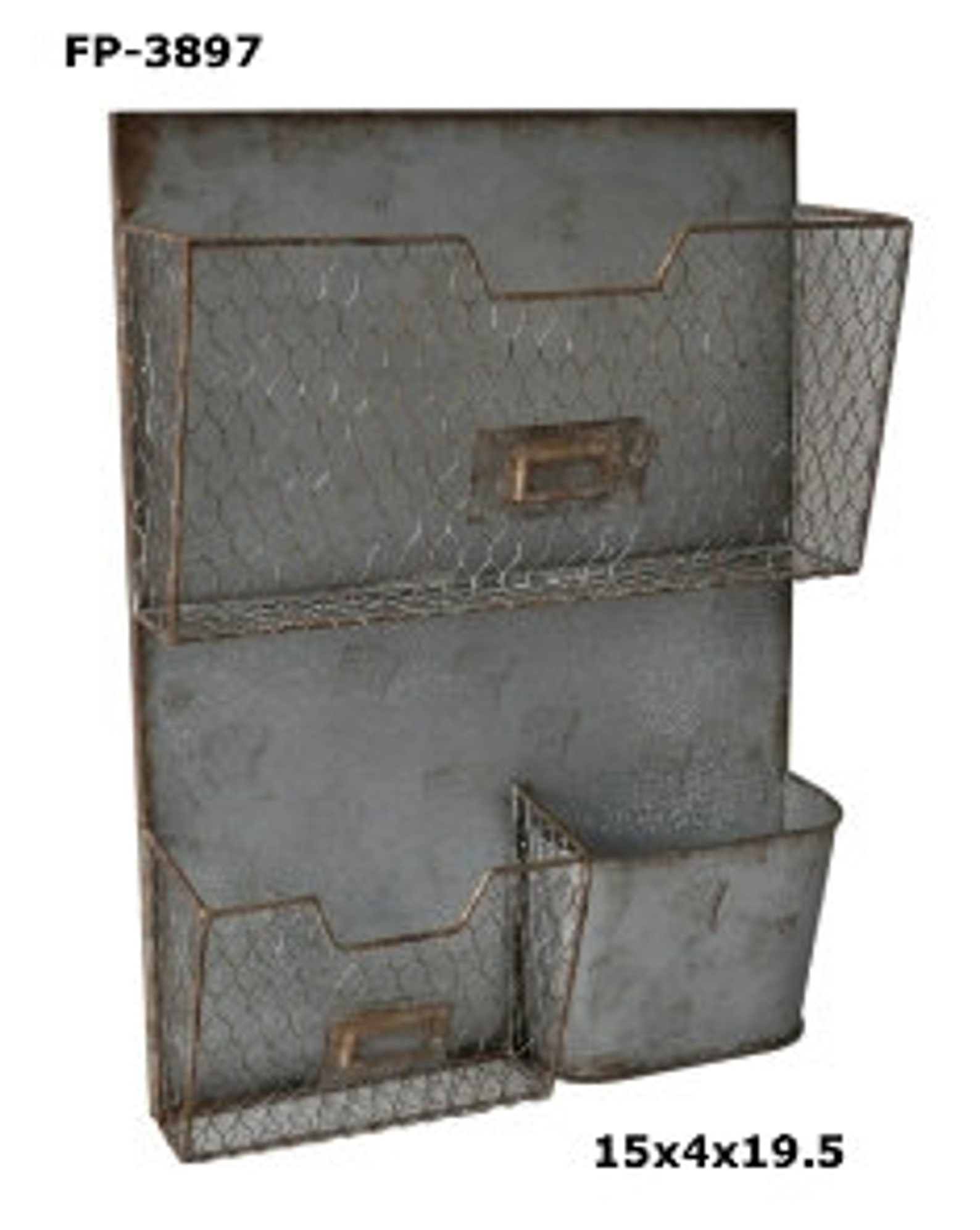 Galvanized Zinc Industrial Metal Wall File Pocket Organizer - Etsy