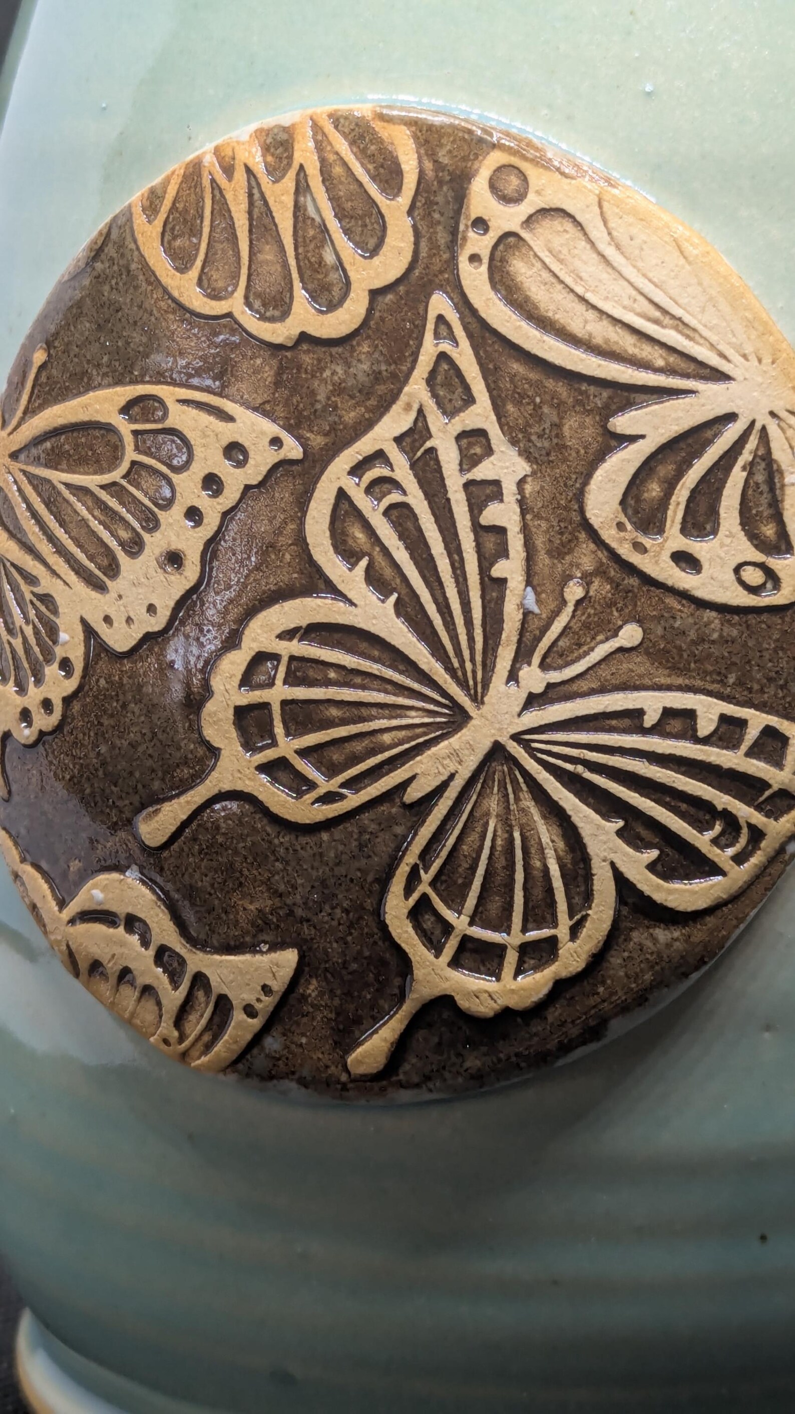Handmade Pottery Coffee Mug With Butterflies - Etsy