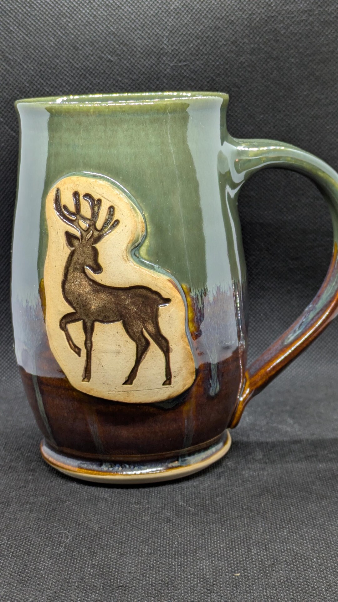 Pottery Coffee Mug, Handmade Mug With Buck - Etsy