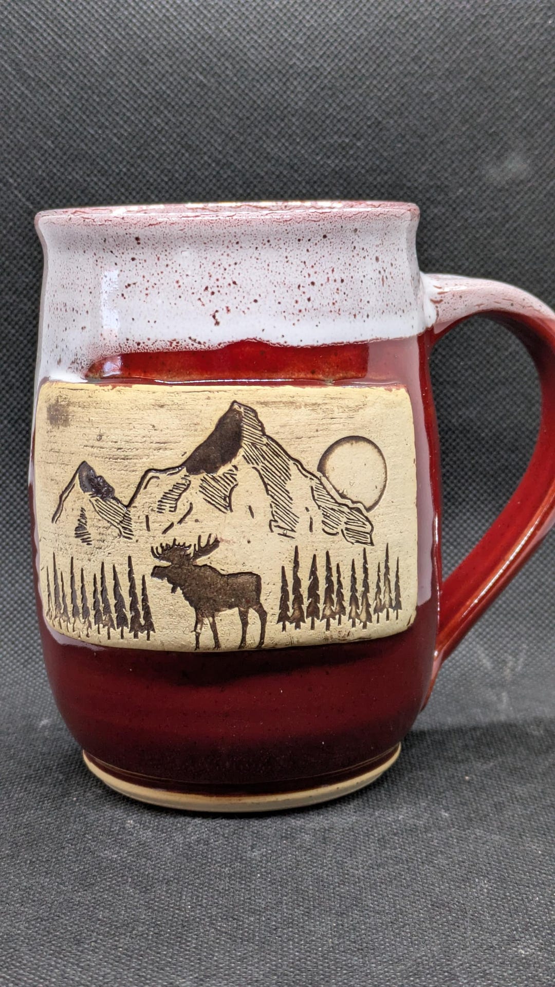 Handmade Pottery Coffee Mug With Moose in the Moonlight - Etsy