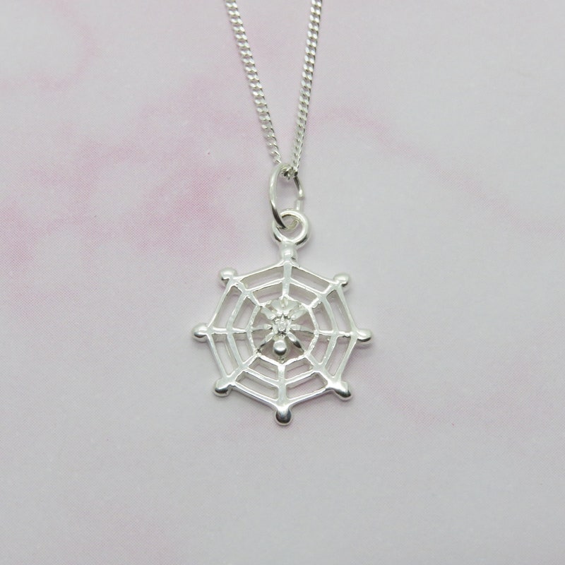 Spider Web Necklace - Etsy
