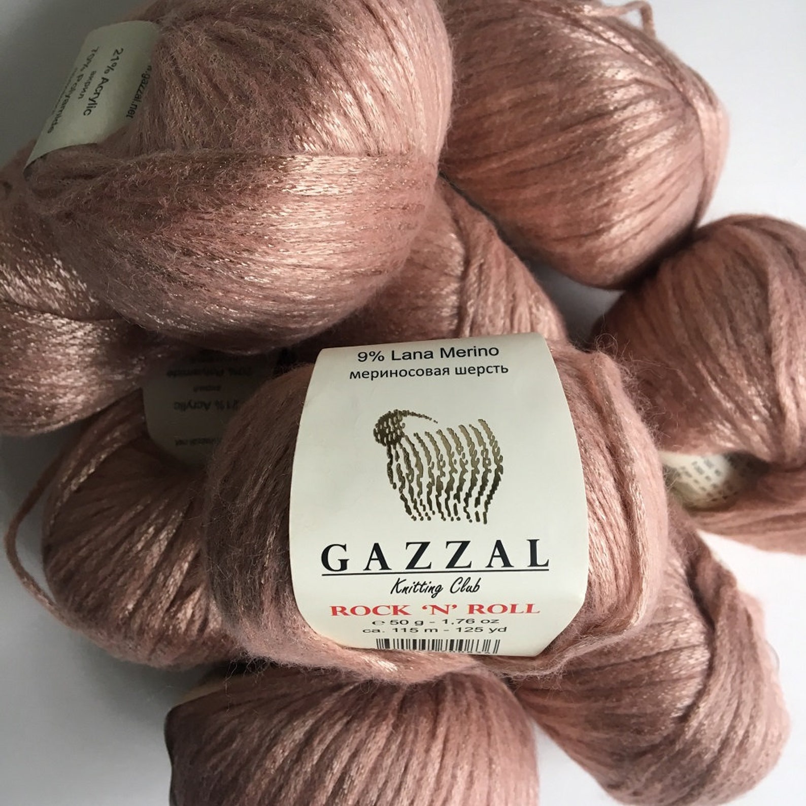 Gazzal Rock N Roll Yarn Metallic Yarn Lurex Yarn Sport | Etsy