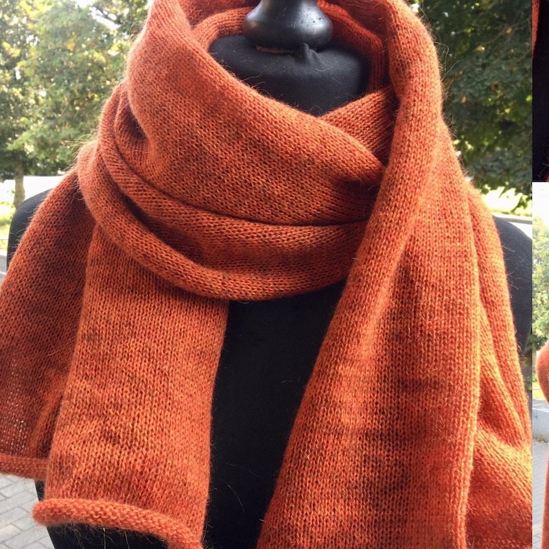 Winter Knitted Scarf - Etsy